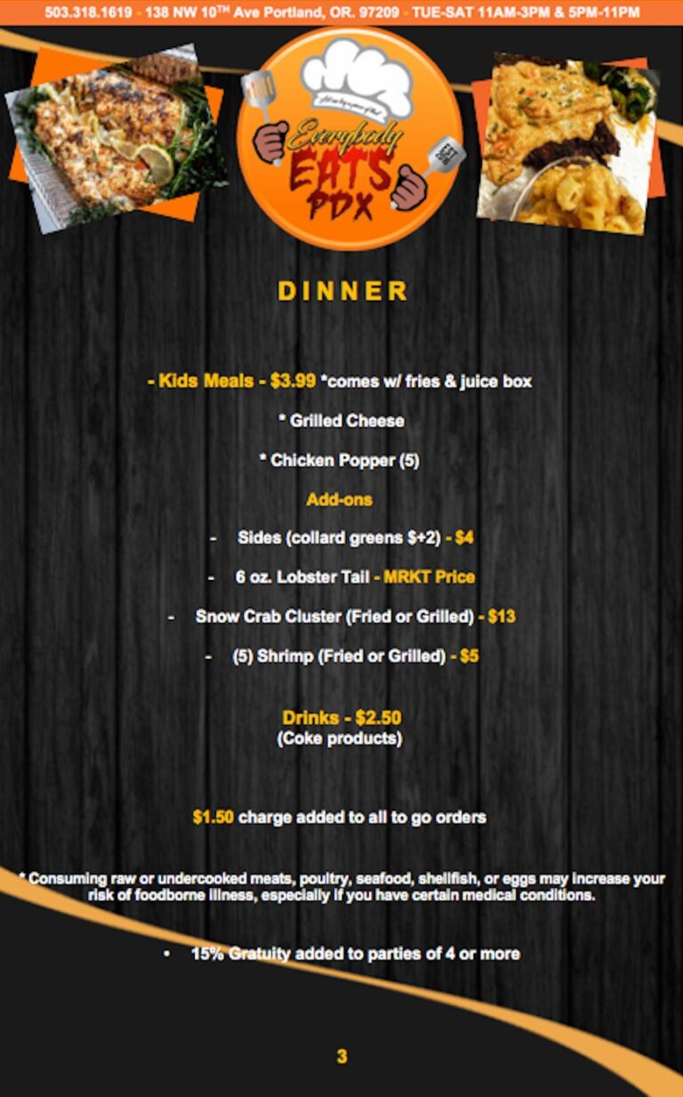 Menu - Everybody Eats PDX